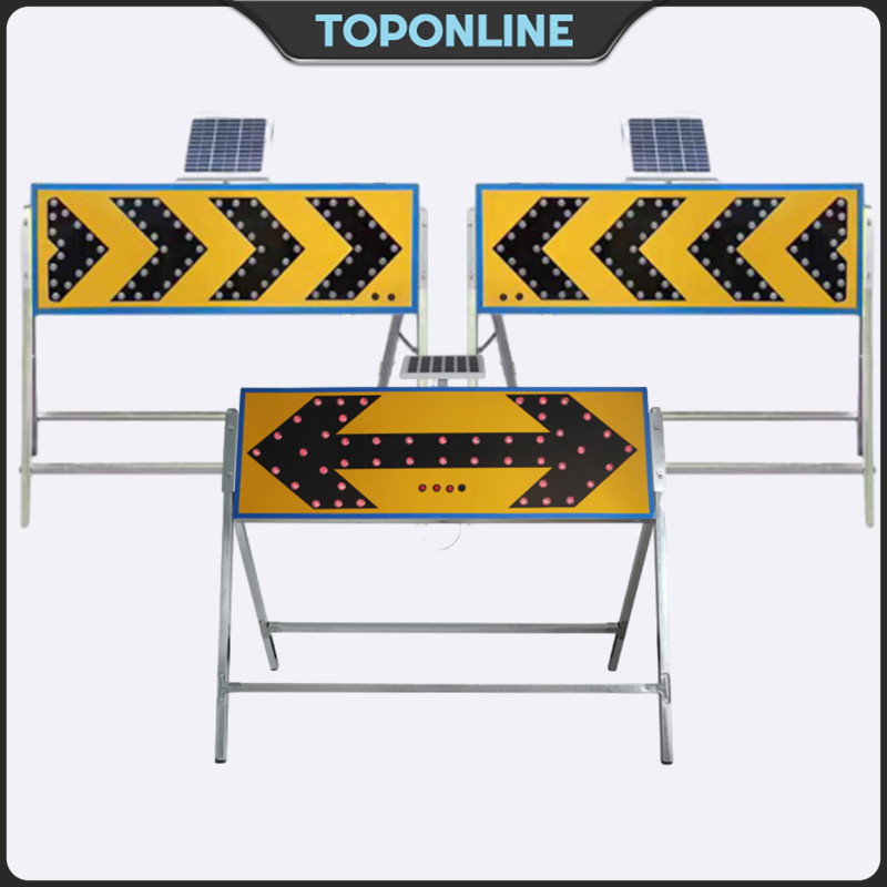 1.2M*40cm Arrow Traffic Warning Light LED Solar Road Construction Flash ...
