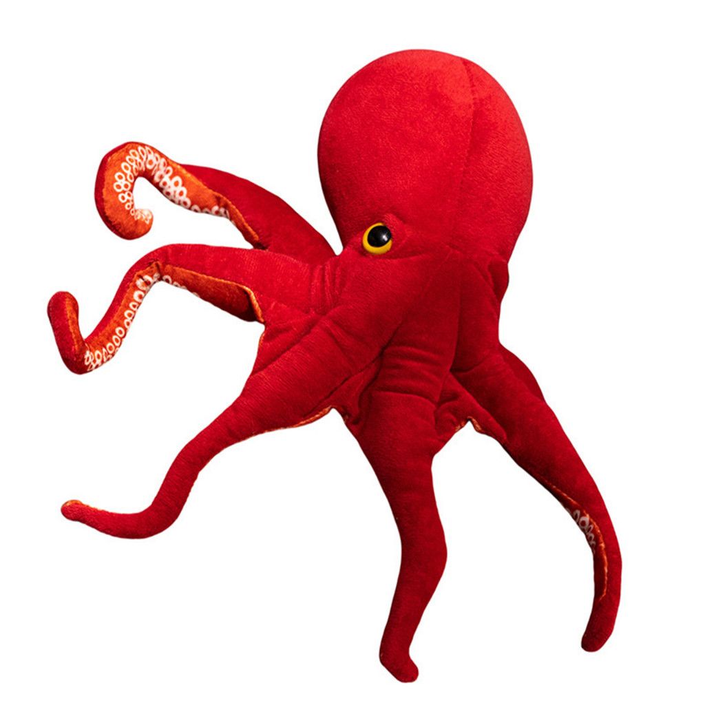 shopeestore| Octopus Birthday Gift Realistic Red Giant Octopus Plush ...