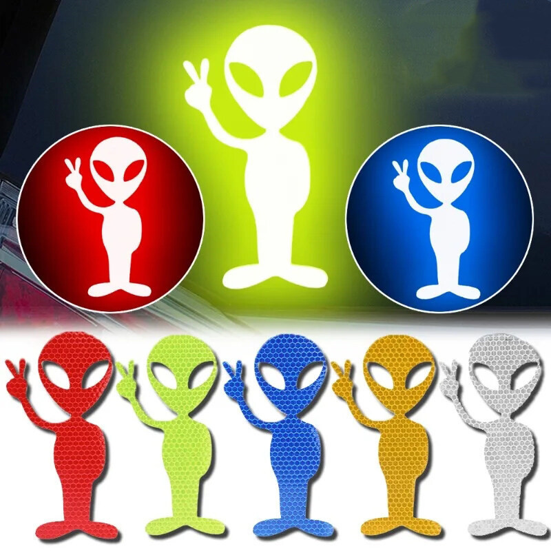 1 Pair Night Driving Safety Warning Sticker - Auto Exterior ...