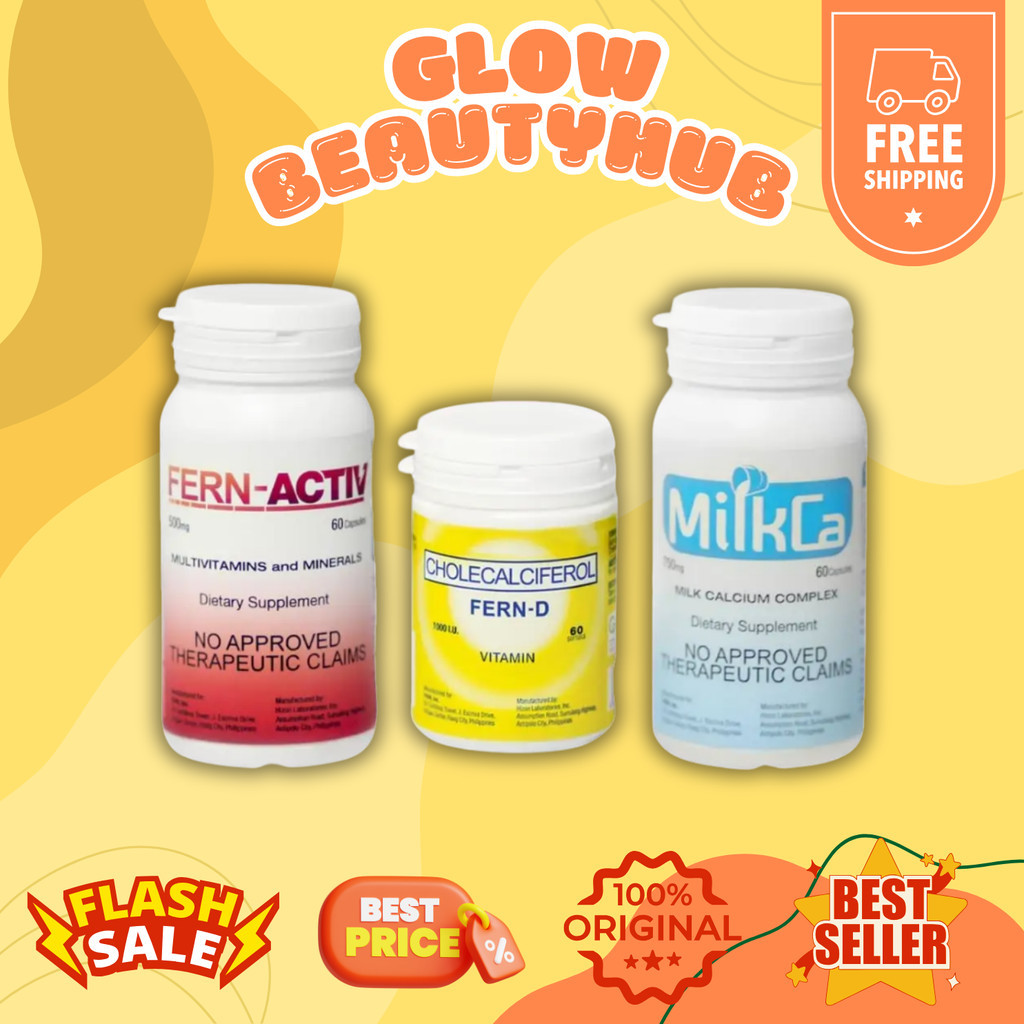 POWER TRIO Vitamins, FERN ACTIVE, FERN-D and MILKCA. IFERN | Shopee Philippines