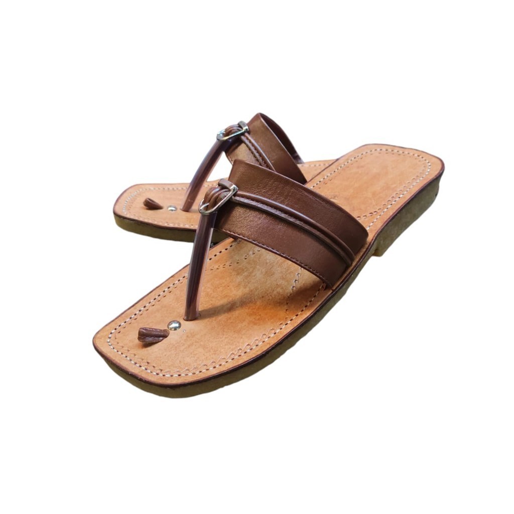 Men's Raw Rubber Leather Sandals Model Model Box | Shopee Philippines
