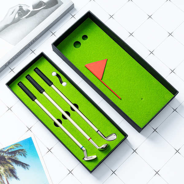 ballpen set ballpen Golf Gift Pens Tabletop Mini Golf Greens Metal Club ...
