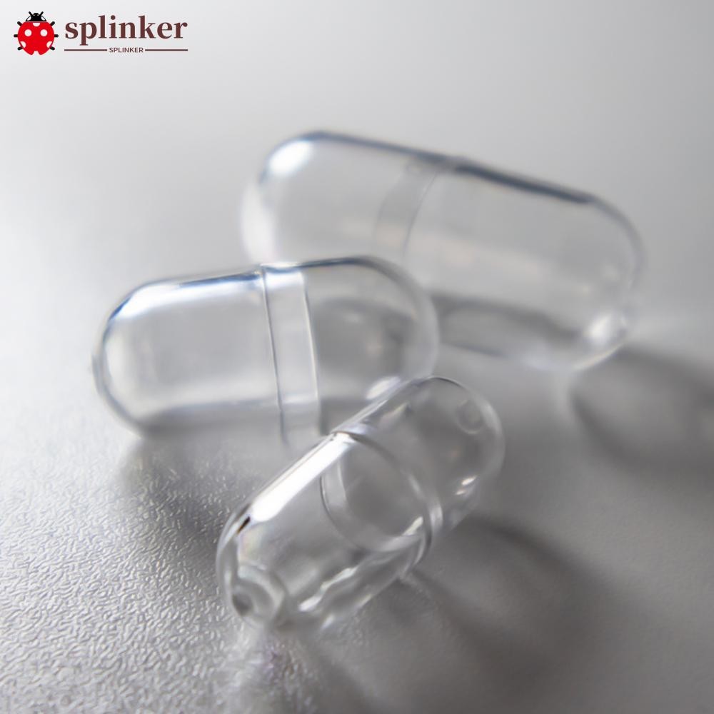 SPLINKER Mini Portable 10Pcs Big Size Hollow Capsules Empty Pill ...