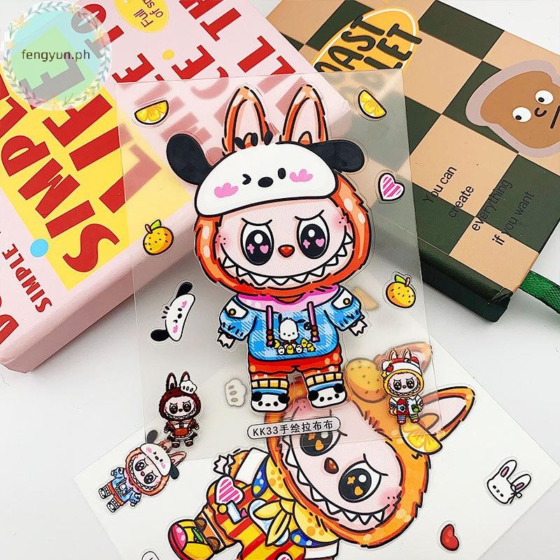 fengyun Labubu Monster Cartoon Waterproof Stickers Pack Cute Water ...