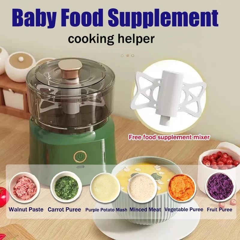 350ML Food Processor Cordless Meat Blender Electric Garlic Chopper Baby ...