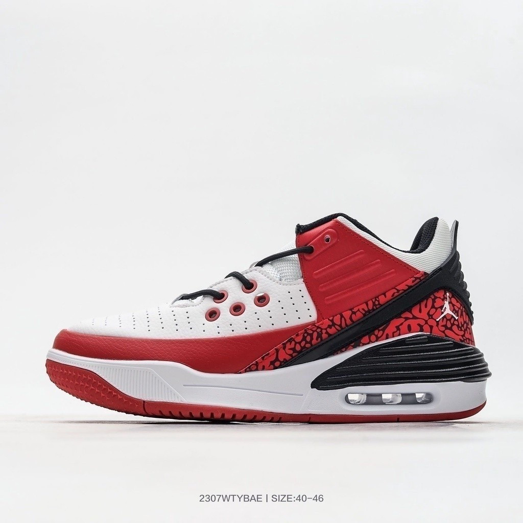 Jordan Max aura 5 'white/red/Black' Jordan JA NBA basketball, running ...