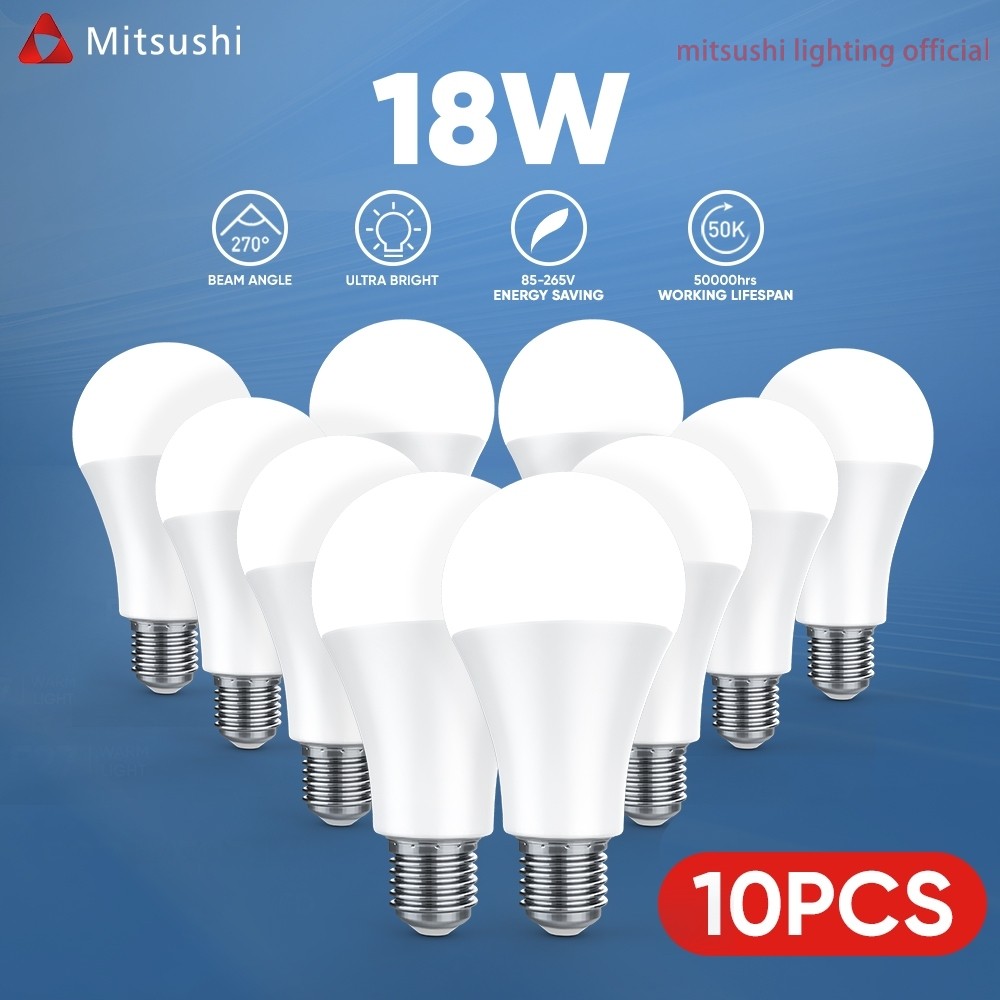 Mitsushi 10pcs Led Bulb Light Energy Saving Waterproof Bulbs For House 5W/7W/9W/12W/15W/18W ...