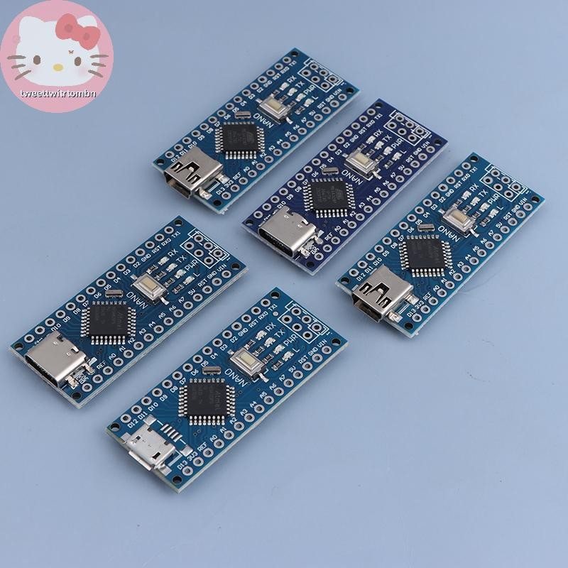tweettwitombn MINI USB For Nano V3.0 ATmega328P CH340G Micro-controller Board For Arduino Type-C ...