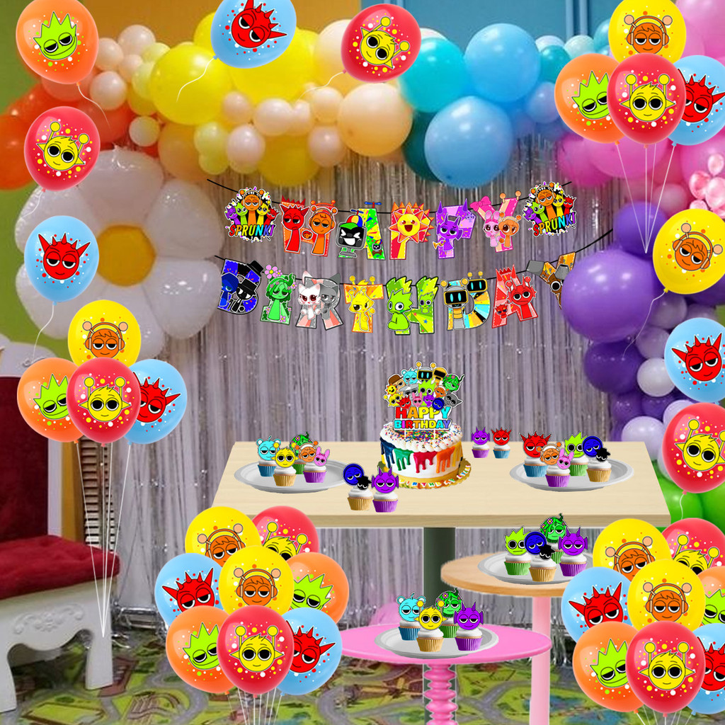 Sprunki Incredibox Sprunki Theme Birthday Party Supplies Sprunki Flag ...