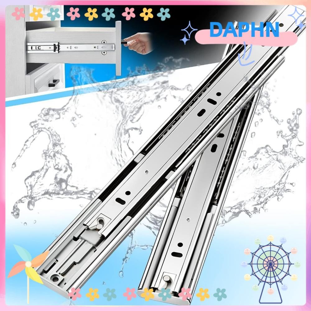 DAPHS 2Pcs Drawer Runners, Stainless Steel Heavy Duty Draw Slideway ...