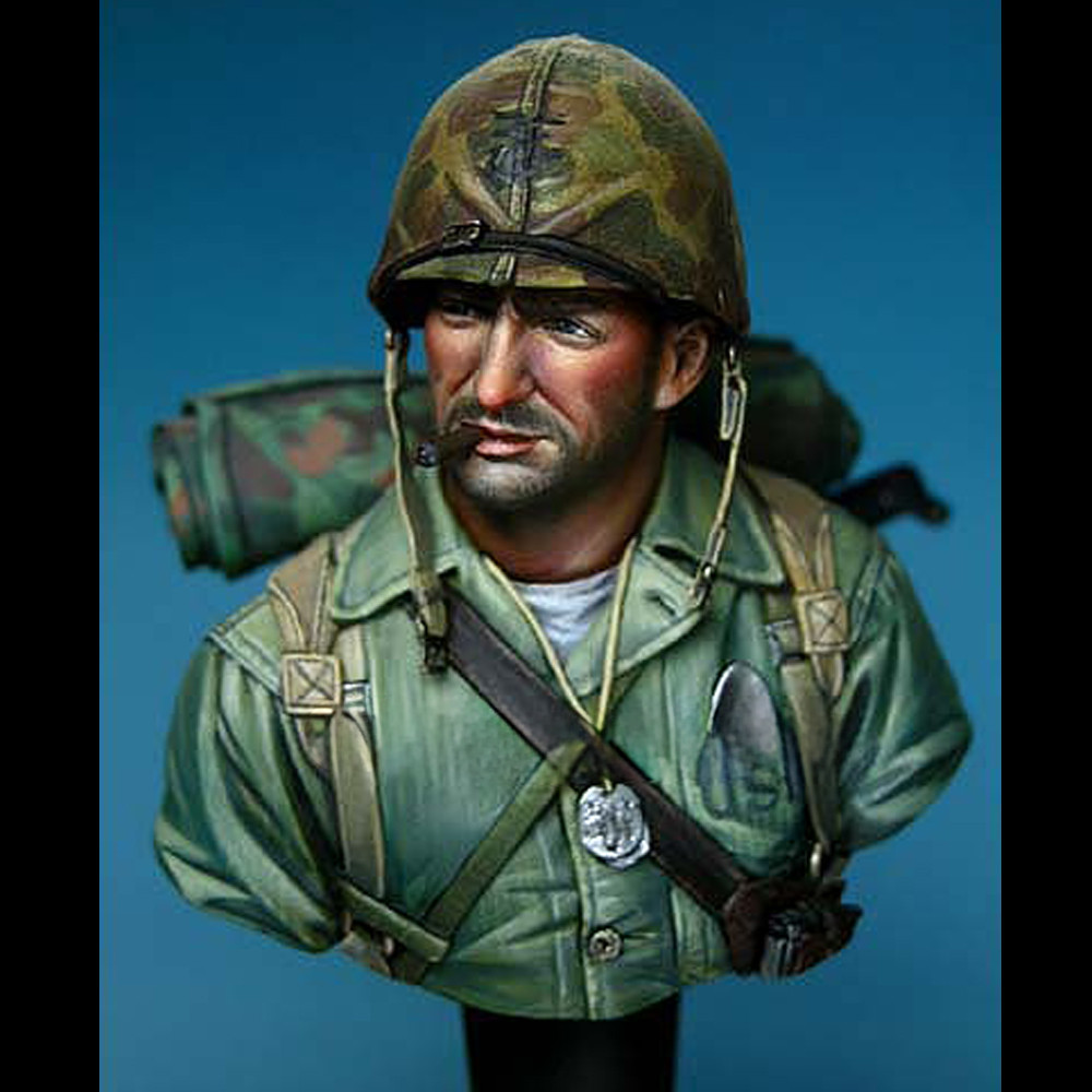 1/10 WW2 USMC IWOJIMA 1945, Resin Model figure Bust, GK, WWII Military ...