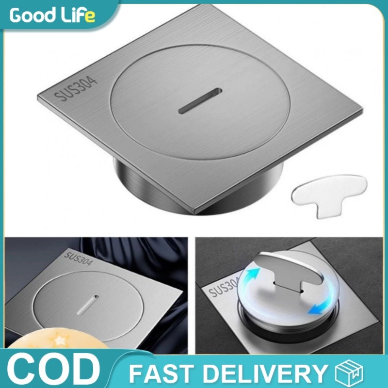 5*5 Inch Floor Clean Out SUS-304 Stainless steel Heavy Duty 12*12 CM ...