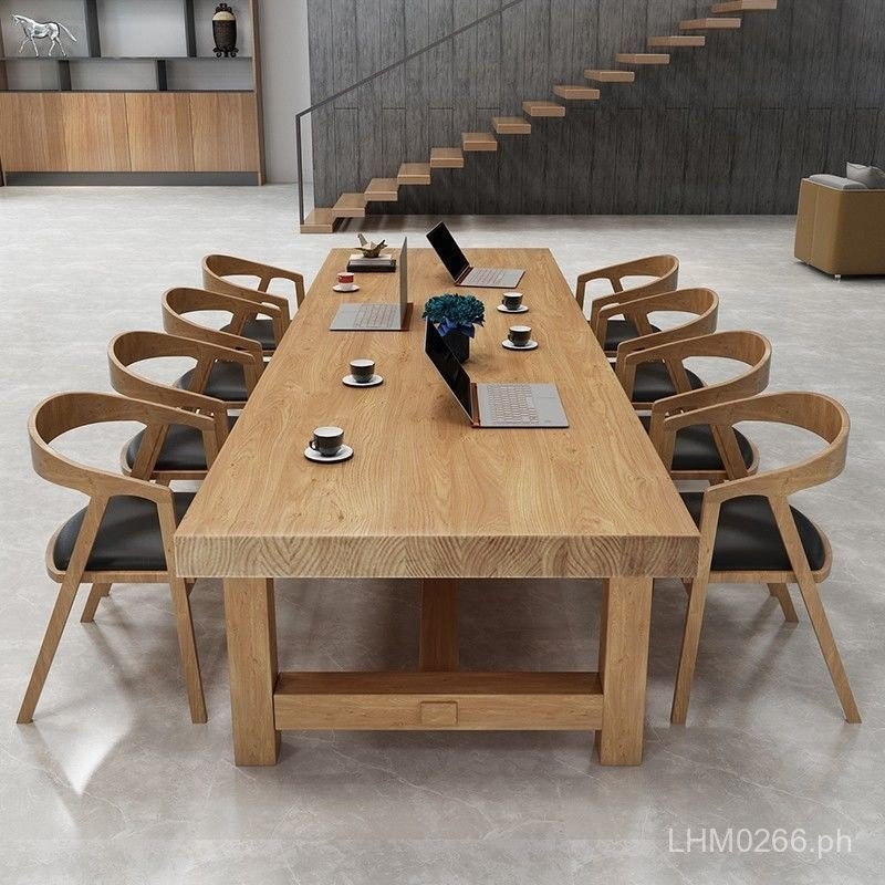 Solid Wood Modern Desk Office Desk Library Desk Chair Simple Nordic ...