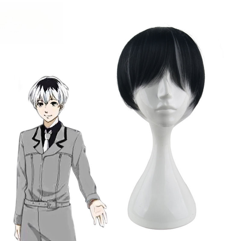Tokyo Ghoul - Kaneki Ken / Sasaki Haise Cosplay Wig Black and silver ...