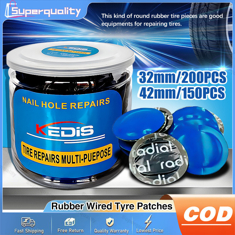 150-200pcs/set Tyre Patch Kit 32/42mm Round Rubber Patch Tyre Puncture ...