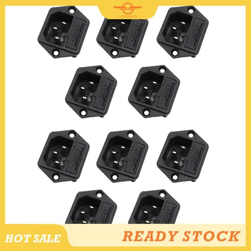 [CloudsMiles] 10PCS IF76G AC-03 Hifi Audio Fused IEC Socket Connector ...
