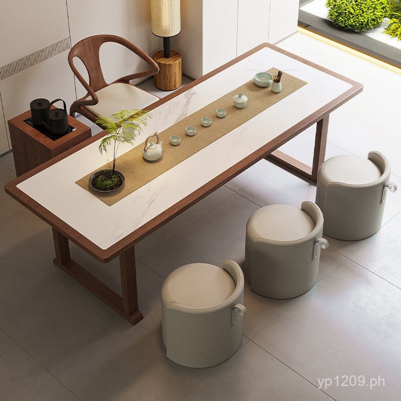 Home Tea Room Office Solid Wood Tea Table Tea Set Combination High-end ...