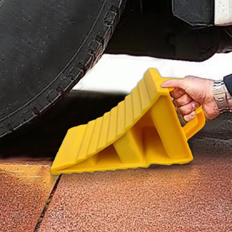 Car Trailer Wheel Chock with Handles Vehicle Truck Tire Stop Block Anti ...