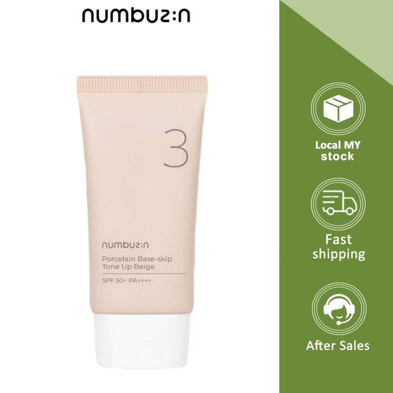 numbuz:n No.3 Porcelain Base-skip Tone Up Beige SPF50+ PA++++ – Smooth ...