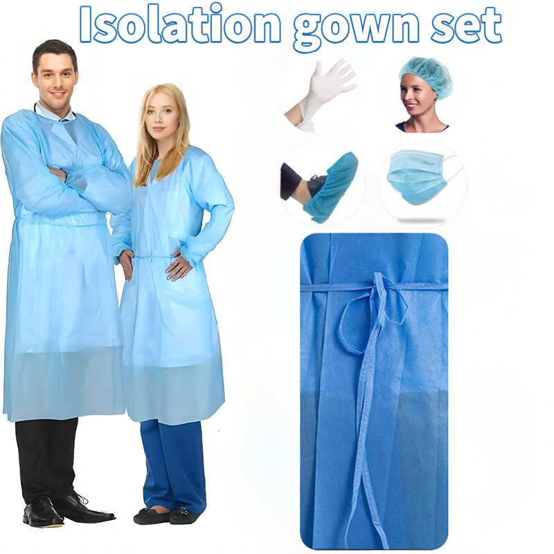 Non-Woven Isolation Gown Suit Disposable PPE isolation gown non-woven ...