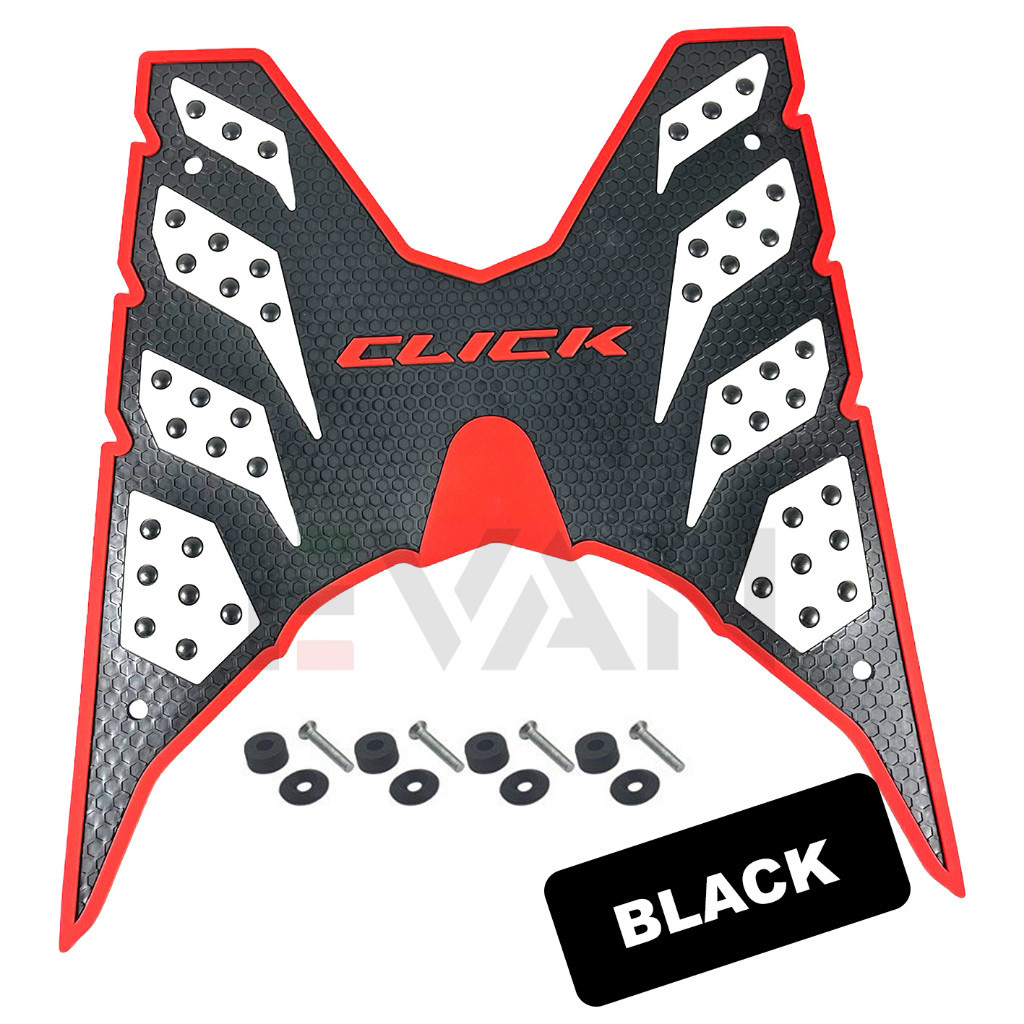 HONDA CLICK 125 V3 /150i FOOTBOARD RUBBER MATTING WITH BOLTS FOR CLICK ...