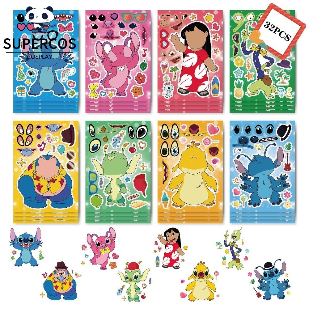 Lilo & Stitch Make A Face Graffiti Stickers for Helmet Bicycle Hand ...