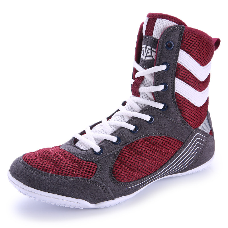 Men's and women's professional wrestling shoes, high-top combat sanda ...