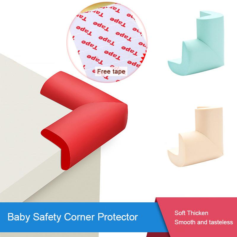 L-shaped Table Corner Protector with Double-sided Adhesive Tape Anti ...