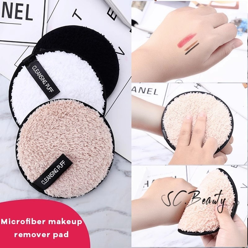 Microfiber makeup facial remover pad puff wash face sponge facial ...
