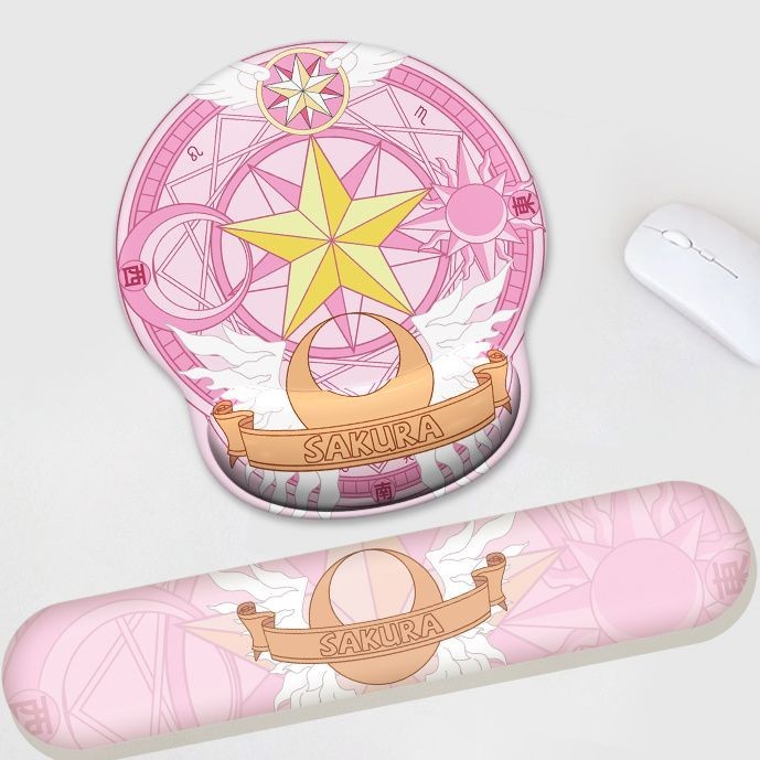Cartoon Beautiful Girl Sakura Wrist Mouse Pad Female Wrist Pad Slip ...