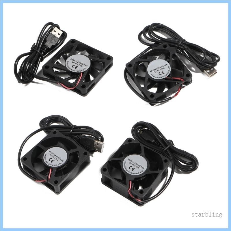 Star 60mm USB Brushless Cooling Fan DC 5V Mini Quiet Computer Fan 6010 6015 6020 6025 | Shopee ...