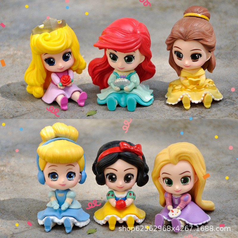 Cute cartoon animation Q version fairy tale big eye princess hand model ...
