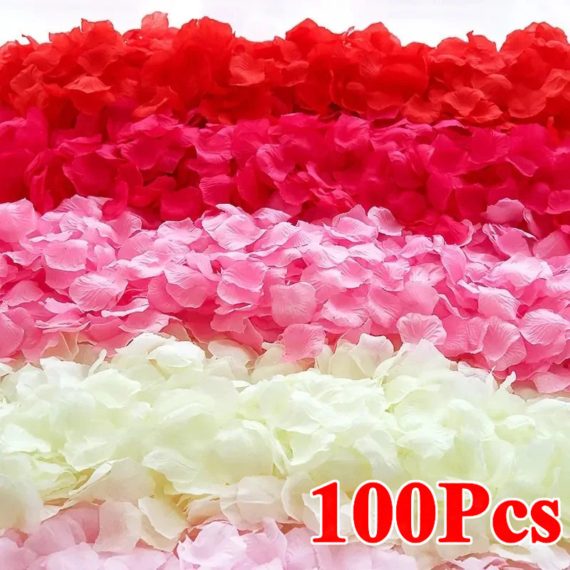 100Pcs Multi-color Artificial Rose Petals / Romantic Silk Fake Flower ...