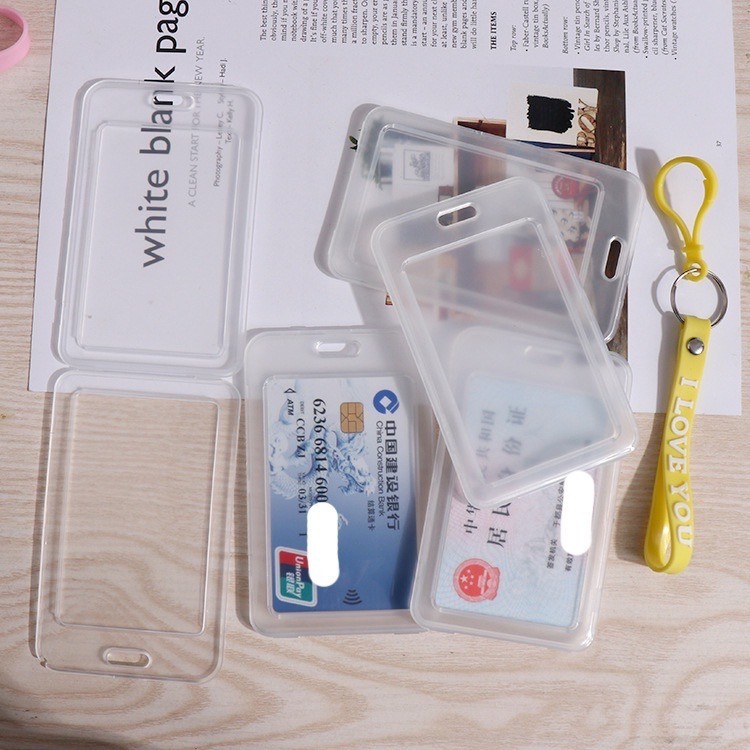 Transparent ID card holder, public transportation card holder ...