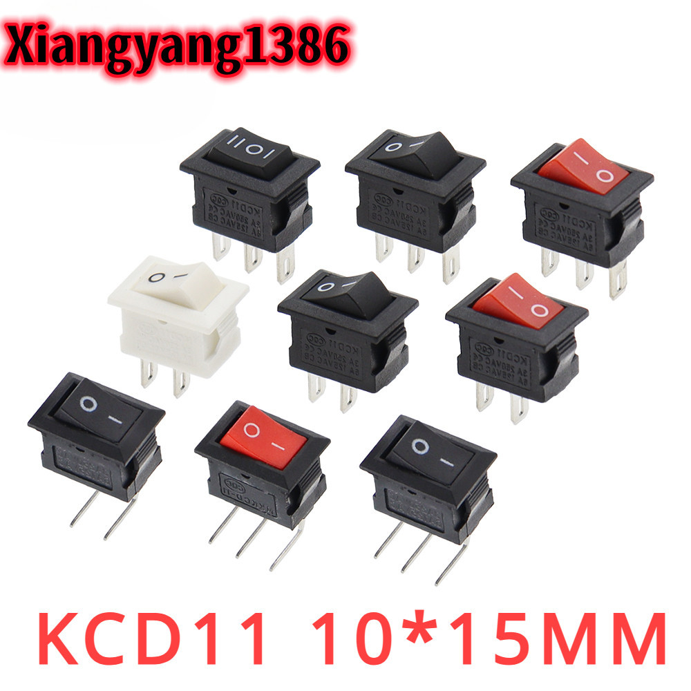 【10pcs/lot】KCD11 switch 10*15 mm mini button switch ON-OFF/ON-OFF-ON 2 ...