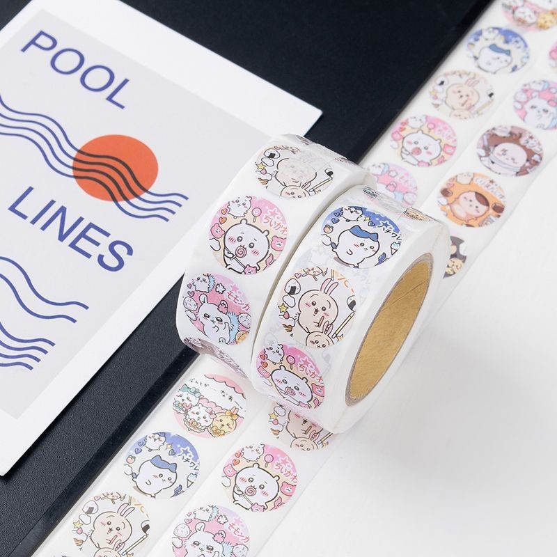 [Ready-Store] 500pcs/roll Chiikawa Stickers Sealing Sticker Chiikawa ...