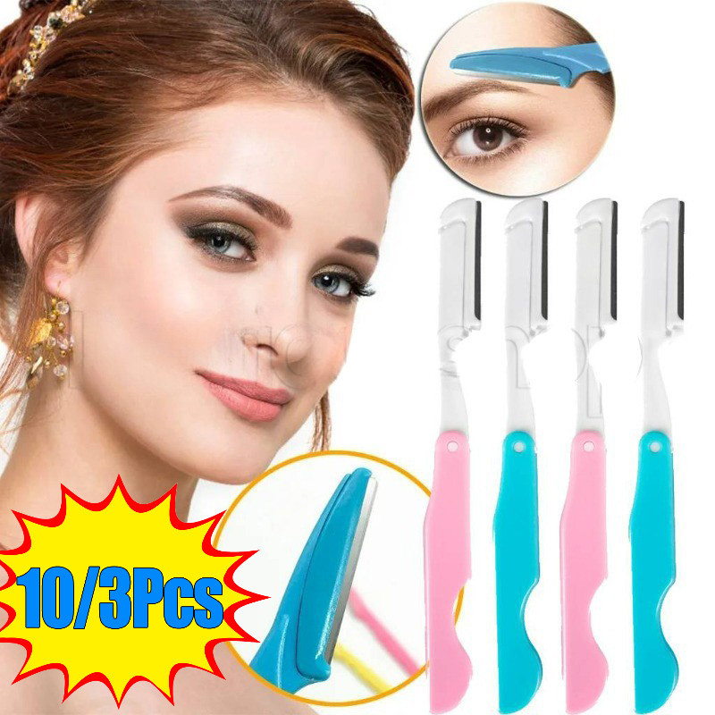 10/3Pcs Exfoliating Dermaplaning Eyebrow Hair Trimmer Shaper Shaver ...