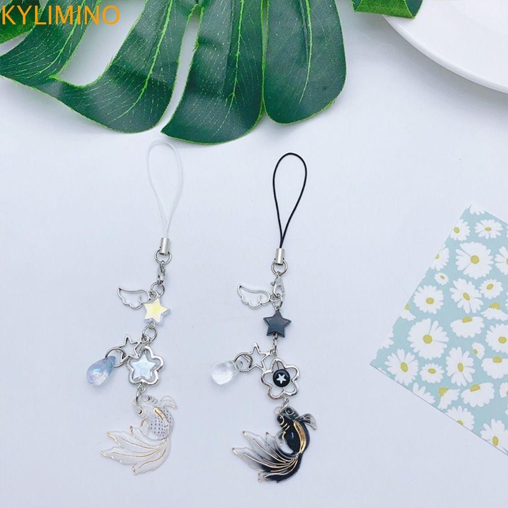 KYLIMINO Koi Star Bead Chain, Spice Girl Style Sea Theme Y2k Key Chains ...