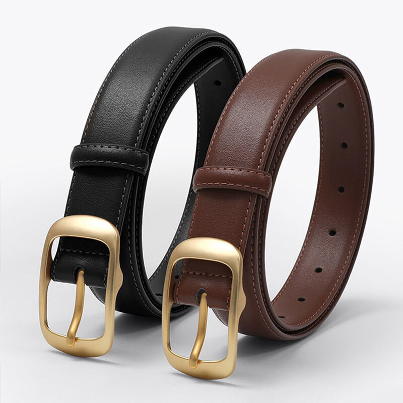 Alloy Buckle Women Belts Leather Wild Female Waist Belts Brown Black ...