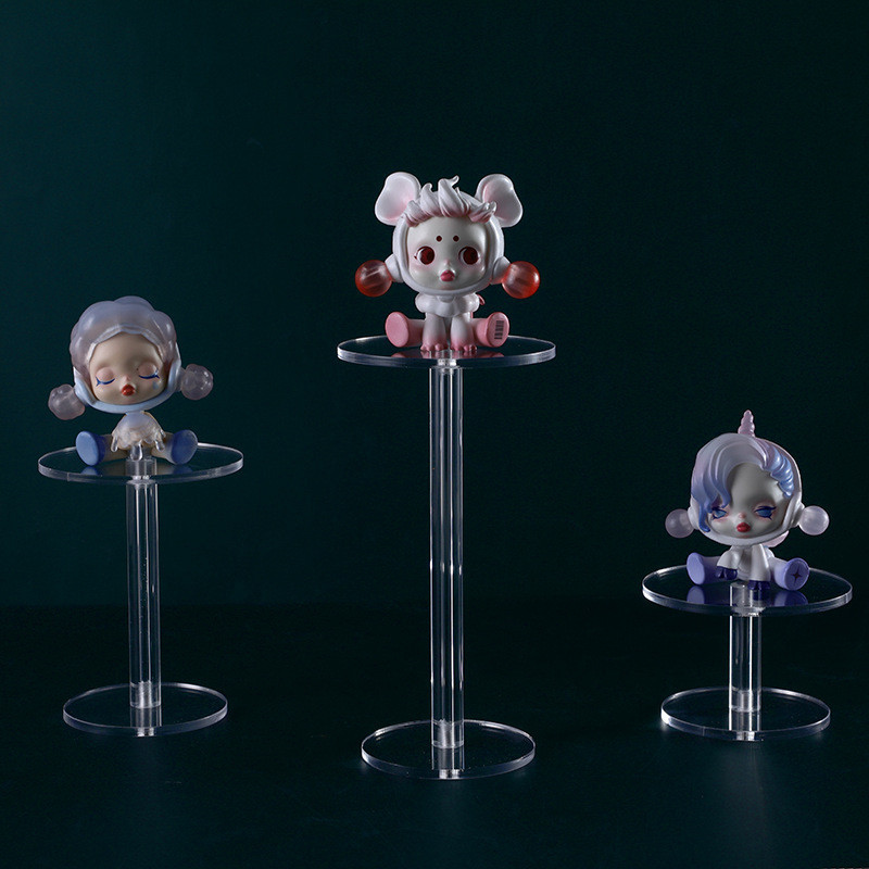 Transparent Acrylic Display Stands Round Detachable Display Frame ...