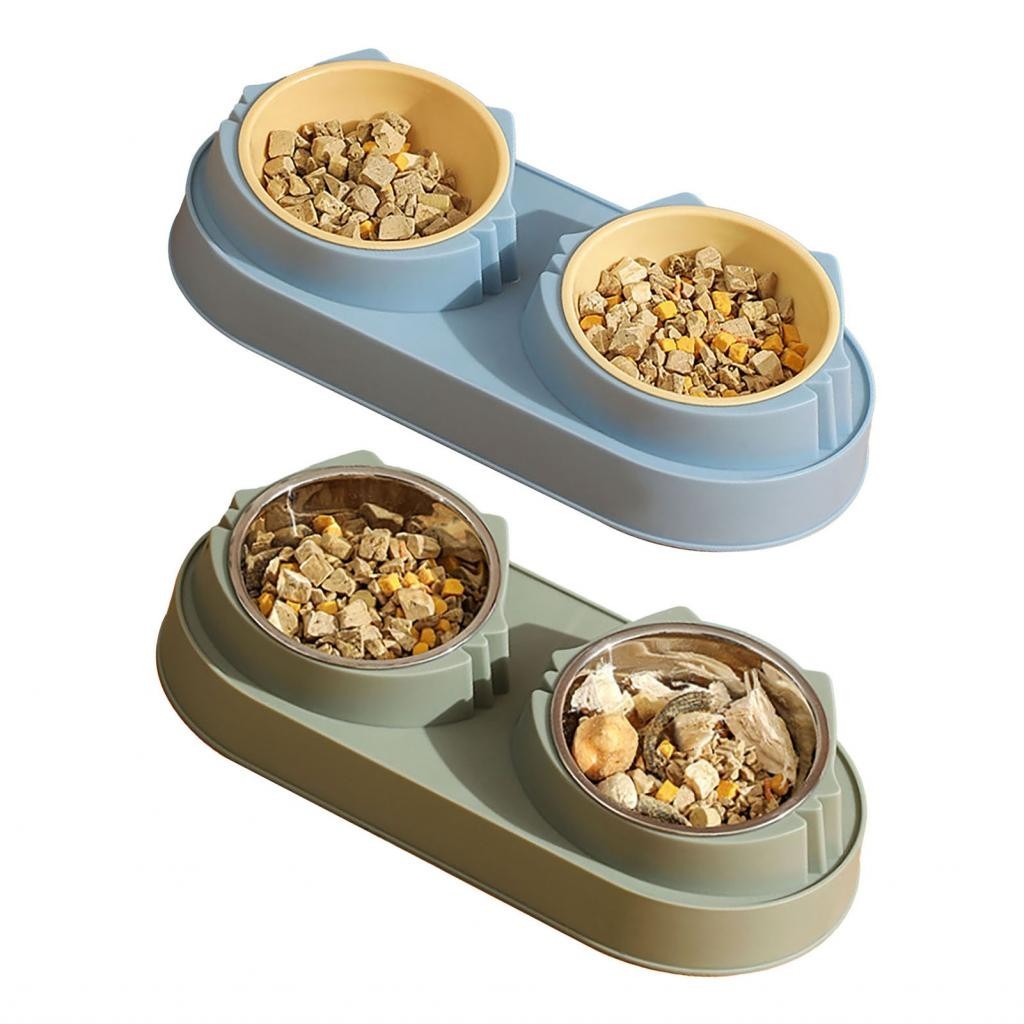 Bacony Pet Food Bowl Set Large Caliber Easy To Clean Prevent Slip ...