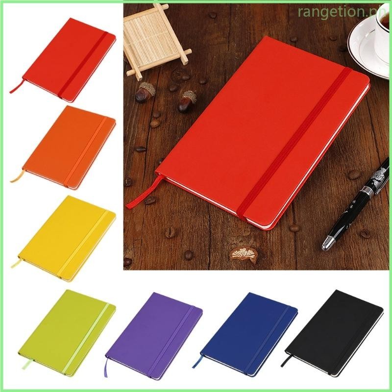 RAN Business Notepad Leather Notebook Solid Color Hardcover 160 Pages ...