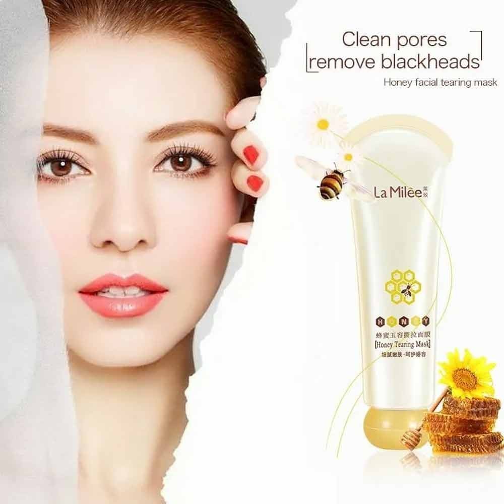 La Miee Honey Tearing Mask Peel Mask Dead Skin Clean Pores Shrink Face ...