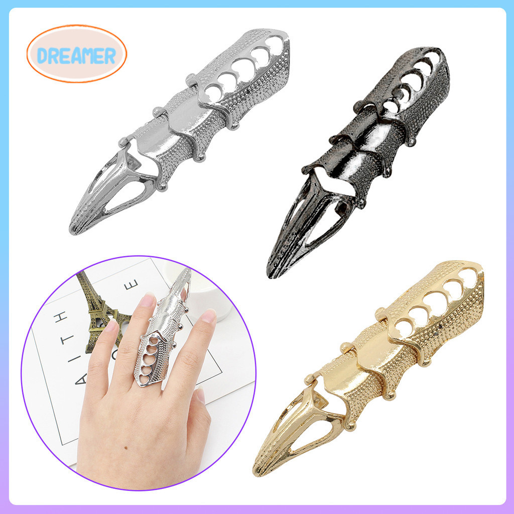 Fashion Four Section Ring Gold/Silver/Copper Joint Armor Knuckle Alloy ...