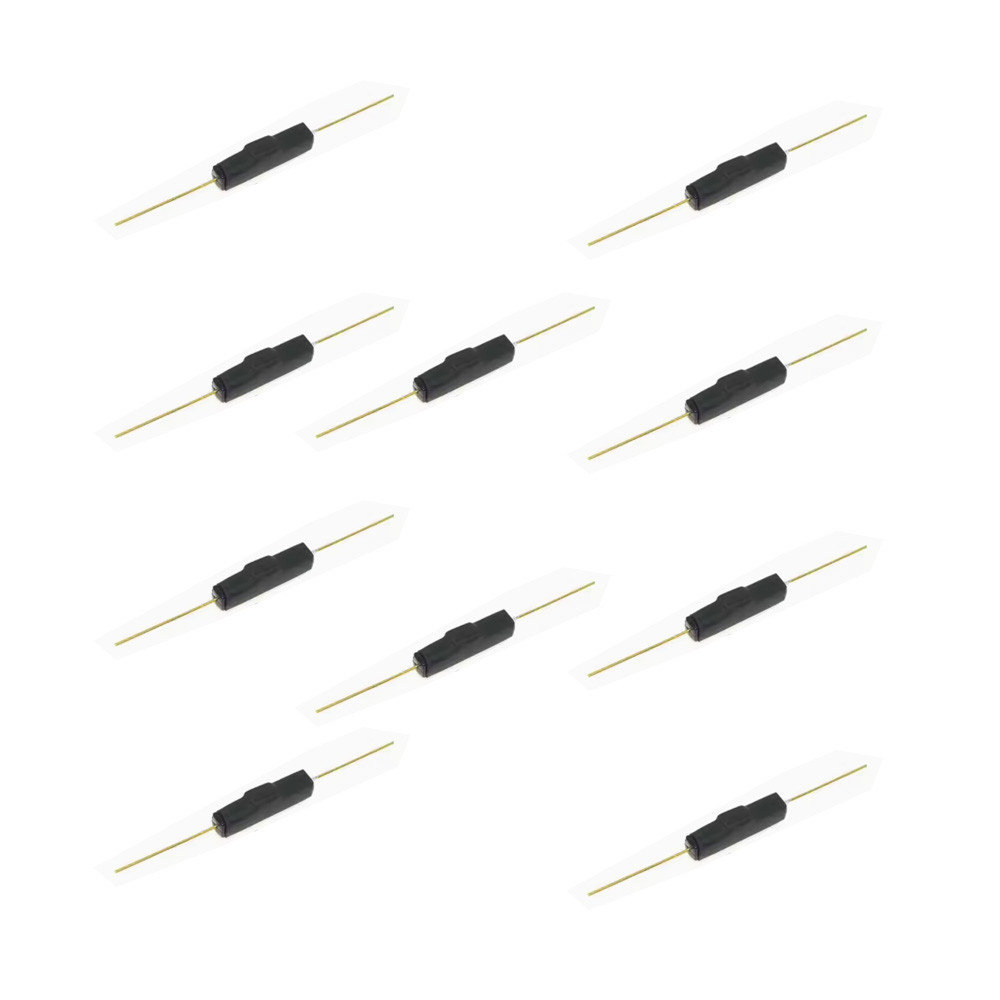 10Pcs Plastic Reed Switch 3X11mm Magnetic Reed Switchs Sensor Normally ...