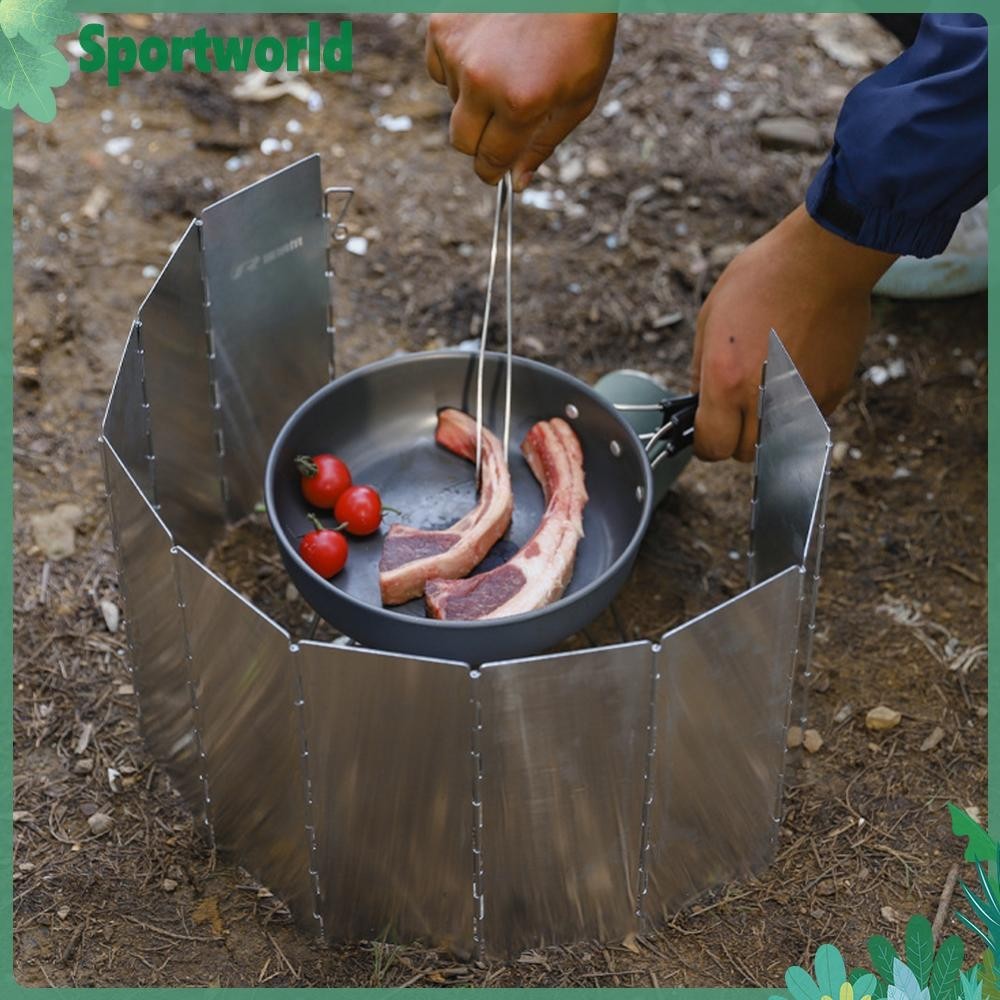 9/10/14/16 Plates Gas Stove Wind Shield Aluminum Foldable Wind Screen ...