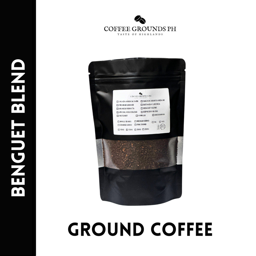 Benguet Blend Ground Coffee - Select Your Size & Grind - Coffee Grounds ...