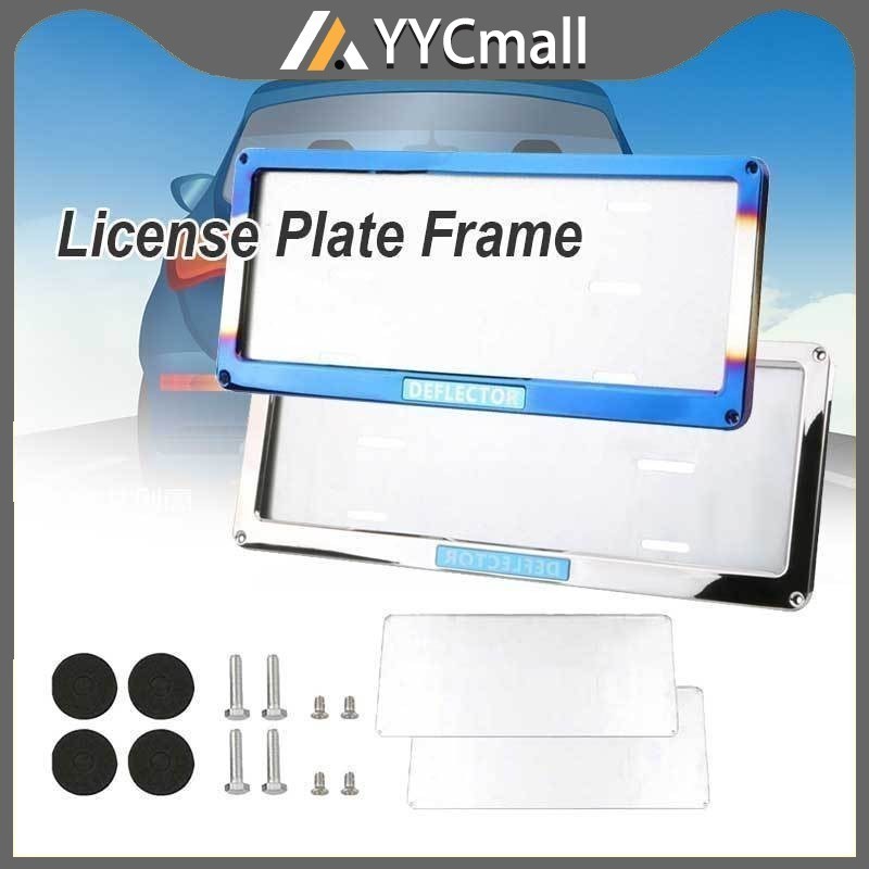 License Plate Frame Stainless Steel Car Plate Frame Car License Plate ...