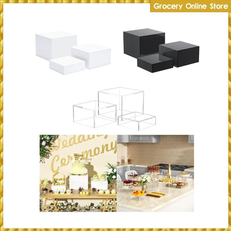 [Wishshopelxl] 3 Buffet Multi-Use Display Rack with Hollow Bottom ...