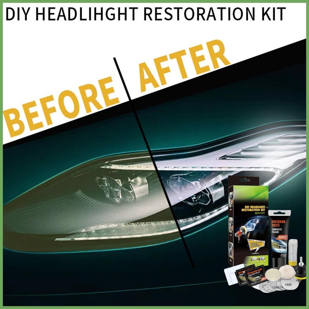 Headlight Restorer Kit Heavy Duty Headlight Restoration Kit Car ...